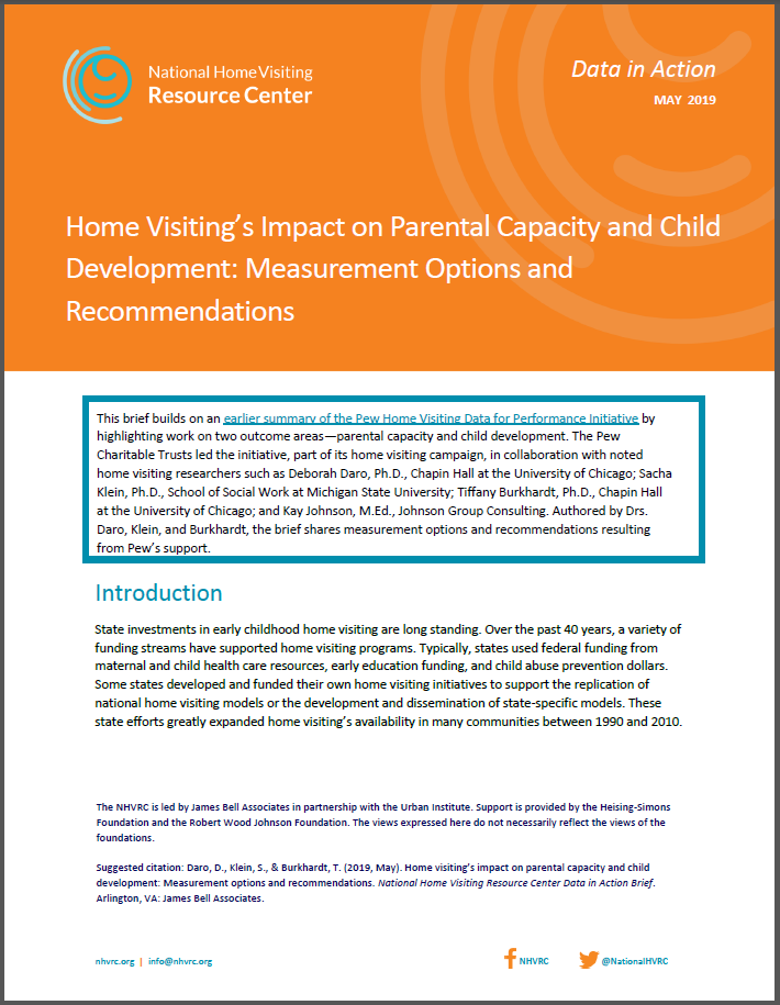 Home Visiting's Impact on Parental Capacity and Child Development ...