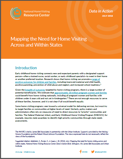 Mapping the Need for Home Visiting Across and Within States - James ...
