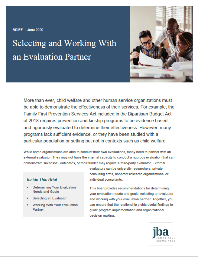 Selecting and Working With an Evaluation Partner - James Bell ...