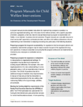 Program Manuals for Child Welfare Interventions: An Overview of the ...
